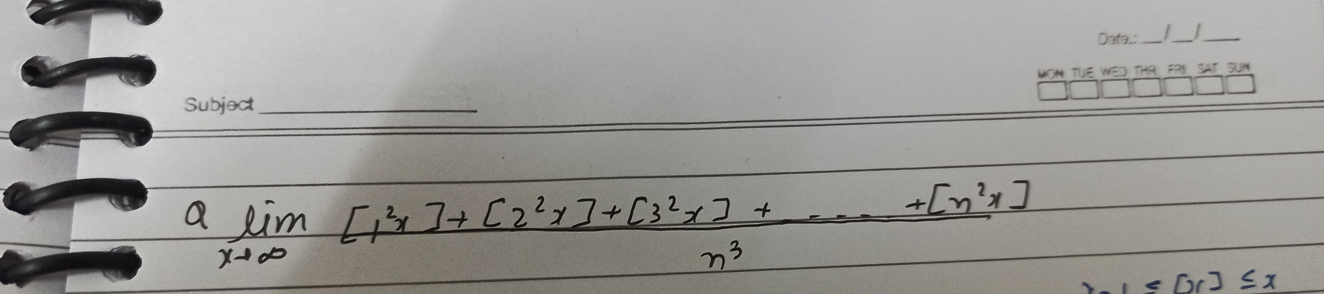 Solve by using [x] = x-{x} - Sarthaks eConnect | Largest Online ...