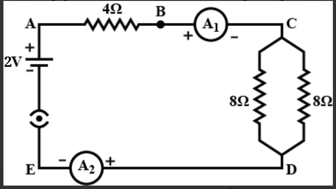 Study the following circuit and calculate. (a)Potential difference ...