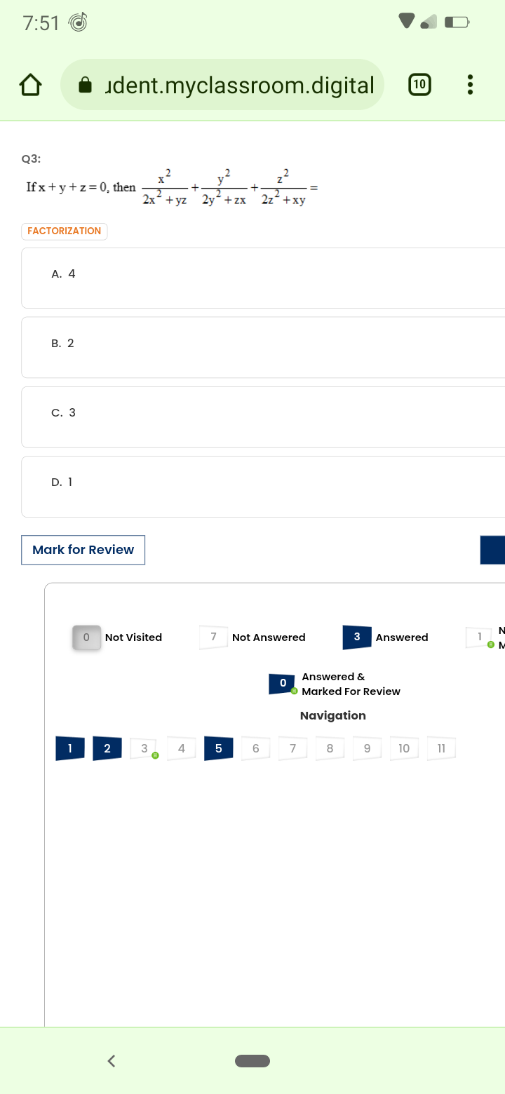 If \( x+y+z=0 \), then \( \frac{x^{2}}{2 x^{2}+y z}+\frac{y^{2}}{2 y^{2}+z x}+\frac{z^{2}}{2 z ...