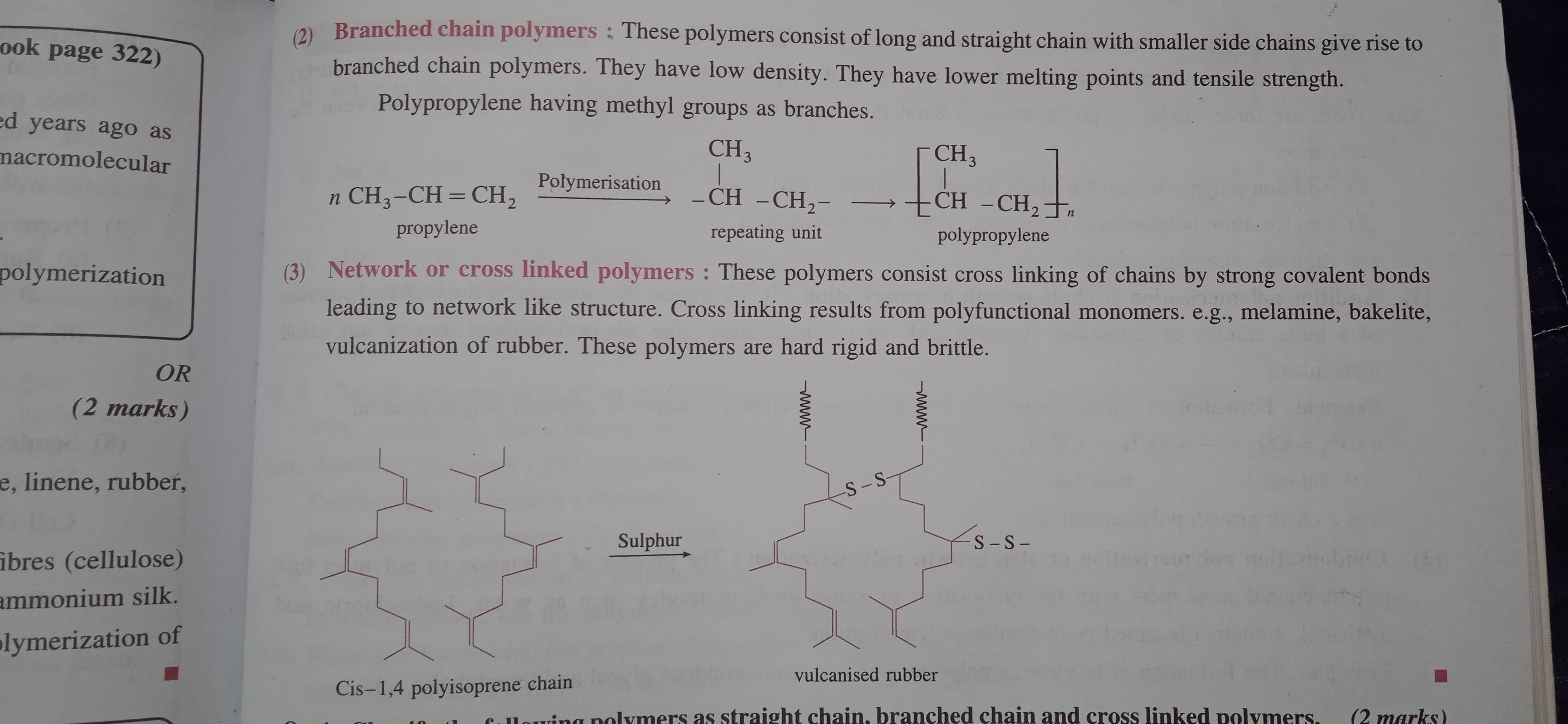 Describe the classification of polymer based on their structure ...