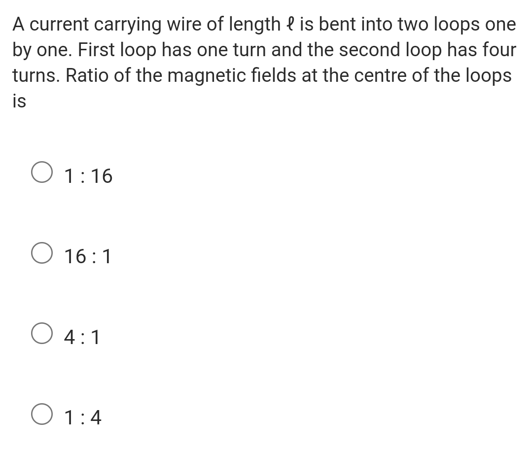 A current carrying wire of length l is bent into two loops one by one ...