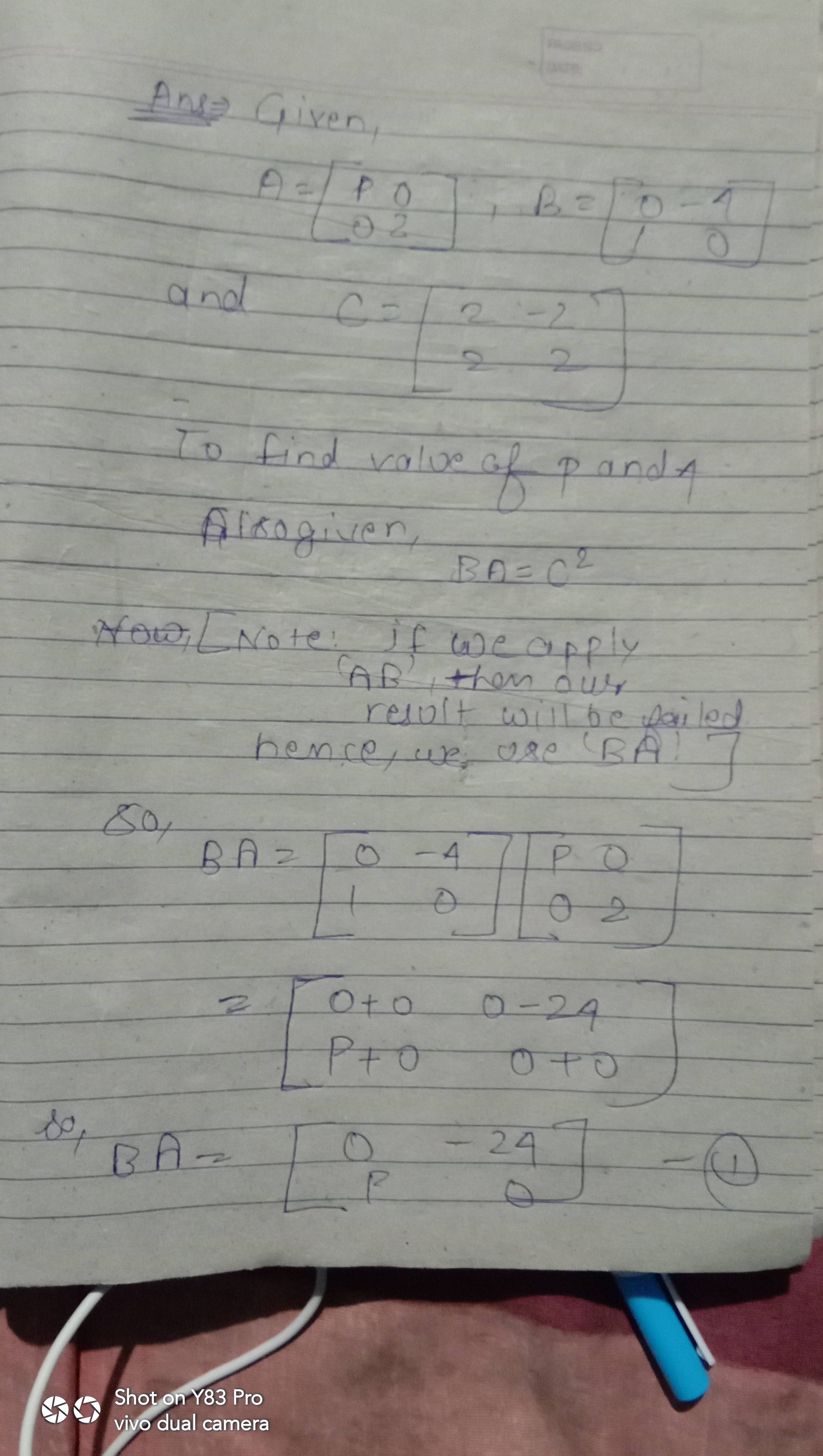 8 Given A Left Begin Array Ll P And 0 0 And 2end Array Right