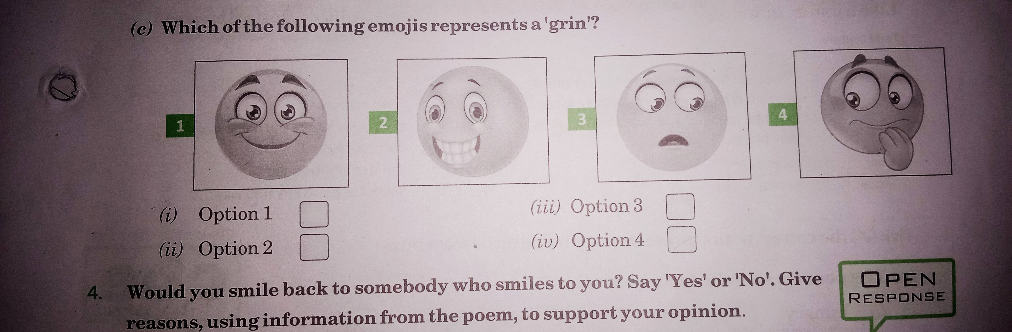 Reading (Poem) Read the following poem carefully ASMILE 1 Smiling is ...
