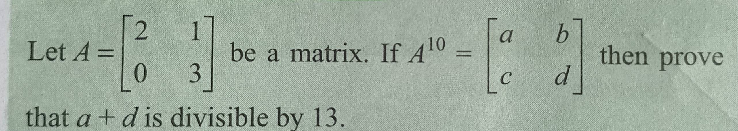 Matrix Question - Sarthaks eConnect | Largest Online Education Community