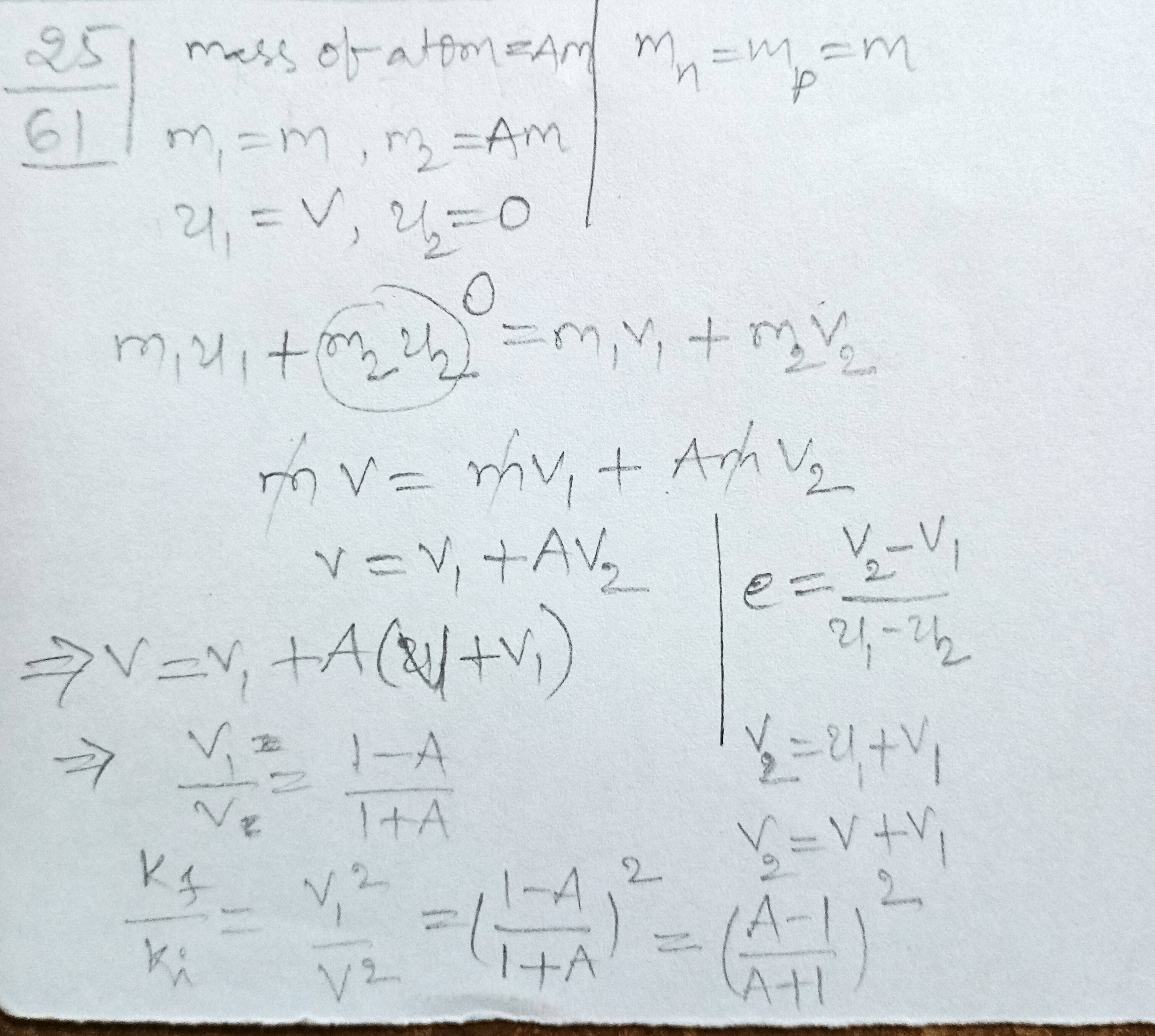 A neutron moving with a certain kinetic energy collides head on with an ...