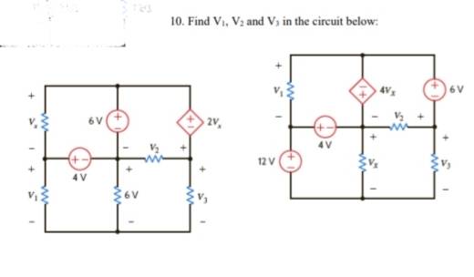 Find v1,v2,v3 in the circuit below - Sarthaks eConnect | Largest Online ... Find v1,v2,v3 in the circuit below - Sarthaks eConnect | Largest Online ...